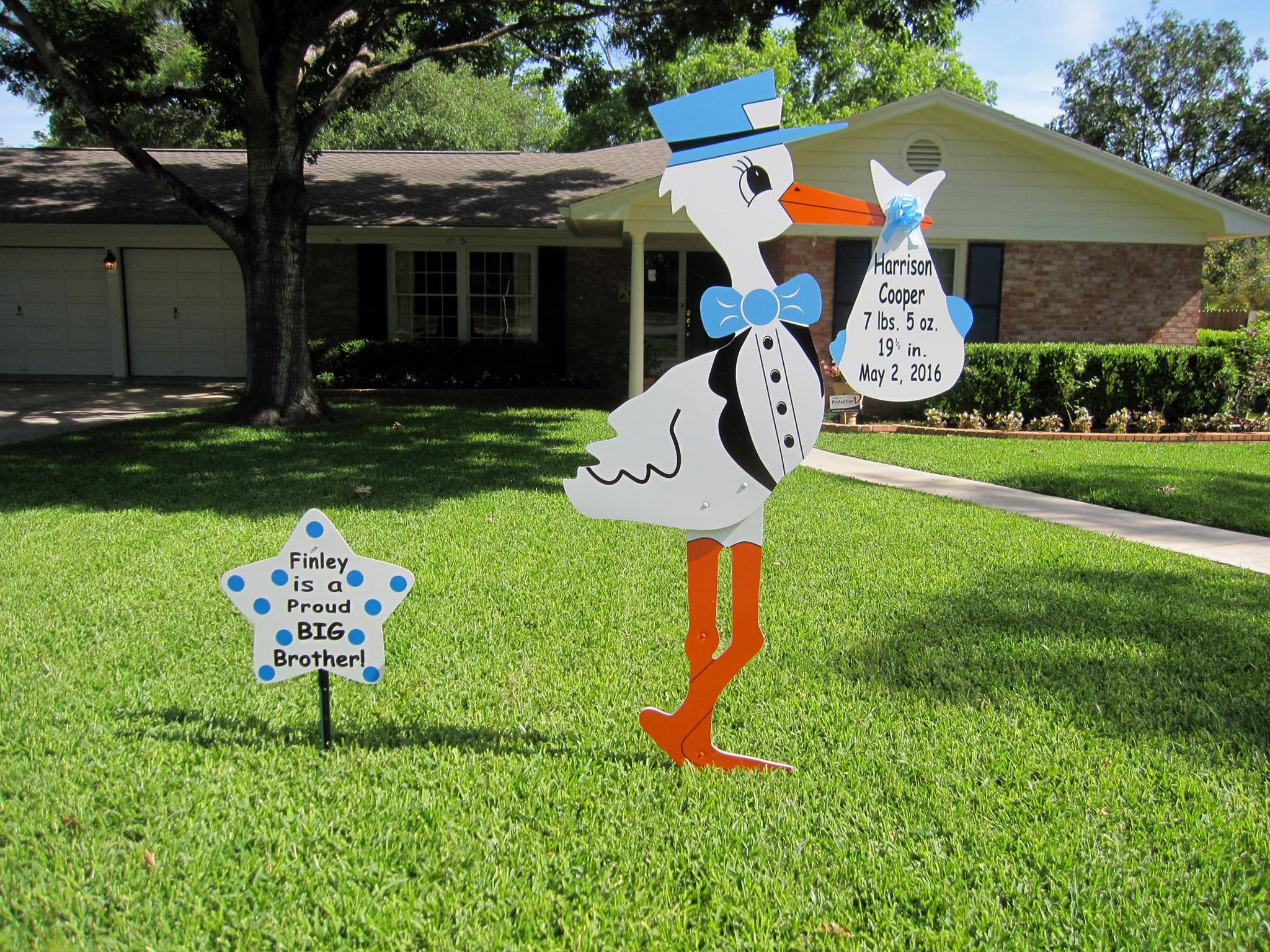 Maryland Stork Signs~Md Lawn Sign Stork~Flying Storks Lawn Sign Birth ...
