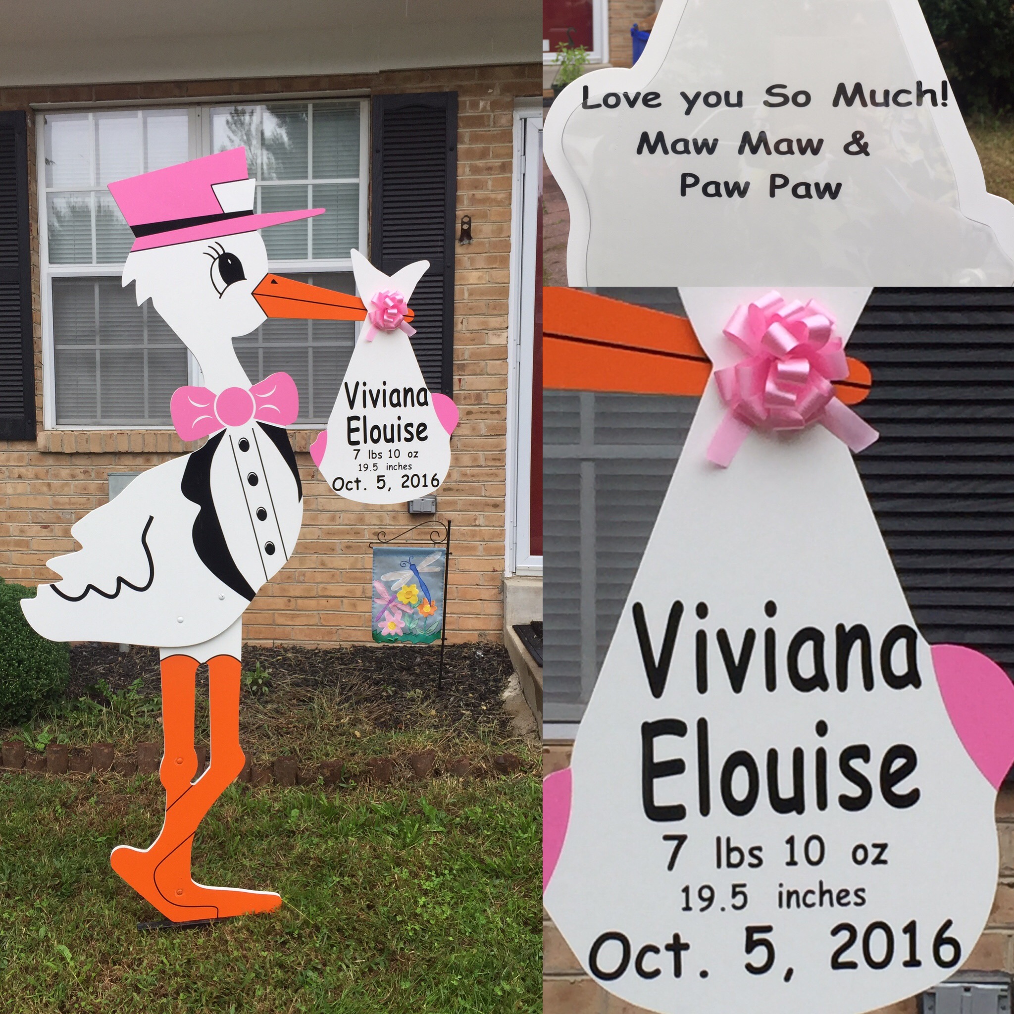 Montgomery County, MD Baby Yard Signs~Flying Storks~Maryland Stork ...